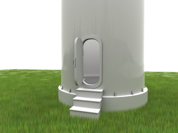 modular wind turbine generator 3d model