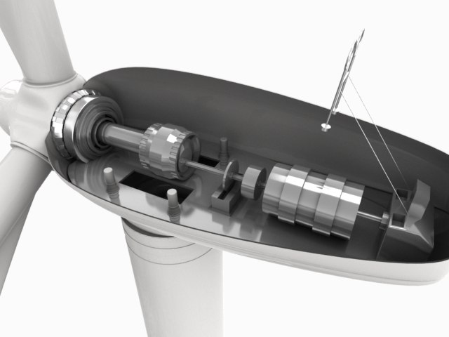 modular wind turbine generator 3d model