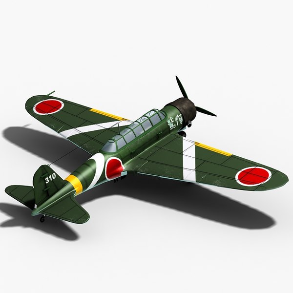 ww2 nakajima b5n torpedo 3d model
