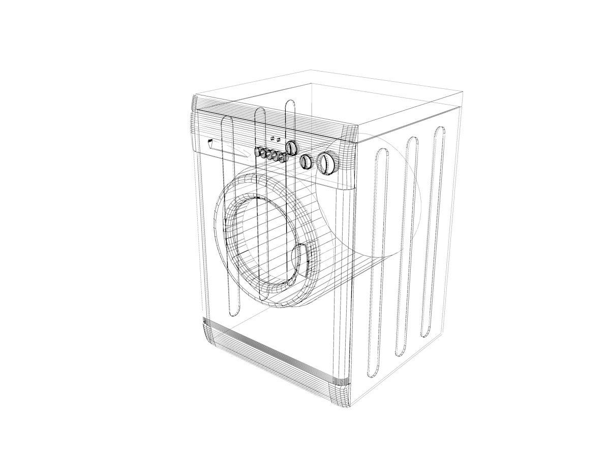 laundry machine washer dryer 3d dwg