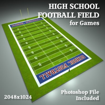 3d football field model