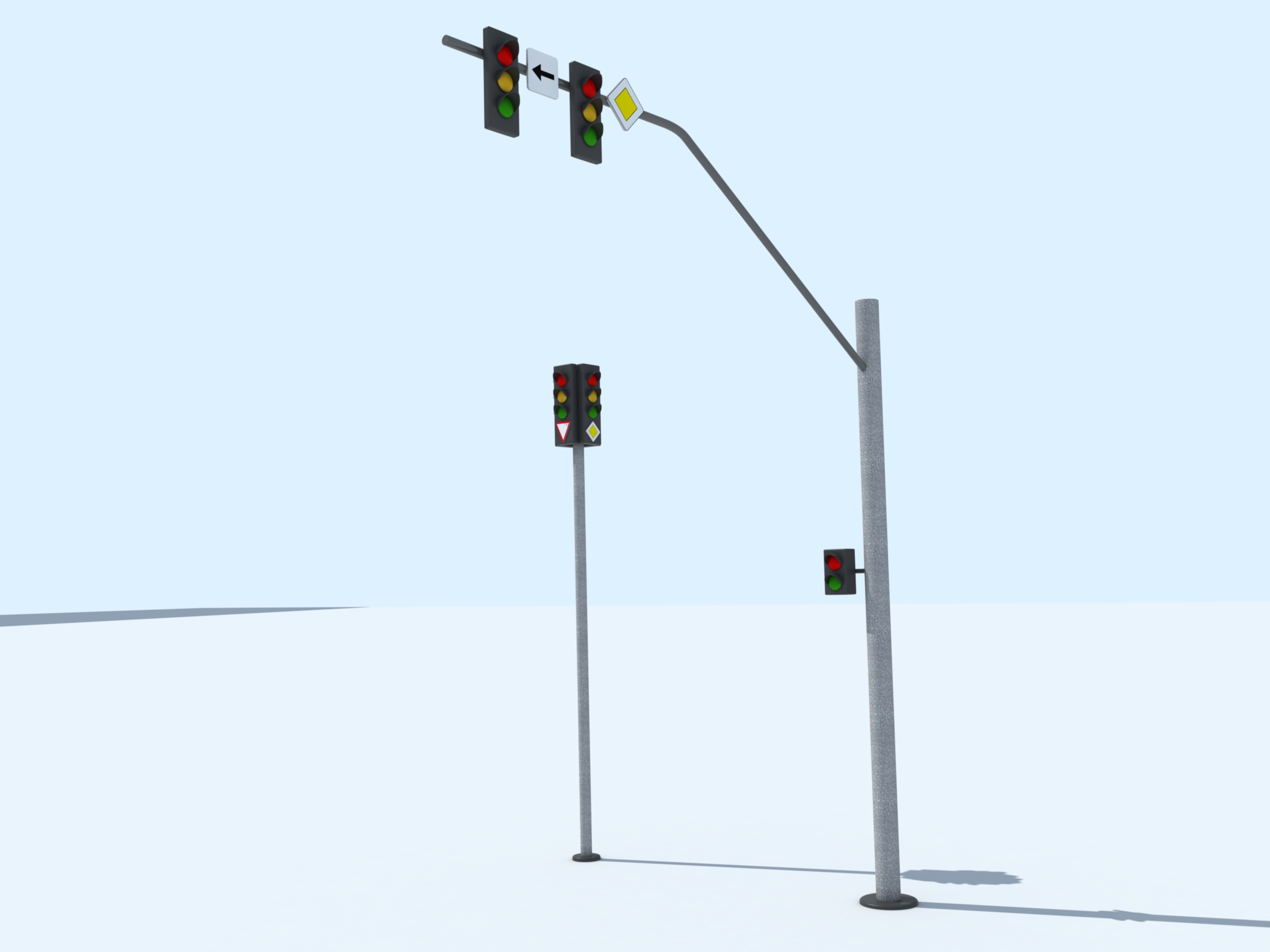 modelo 3d Semáforos - TurboSquid 466840