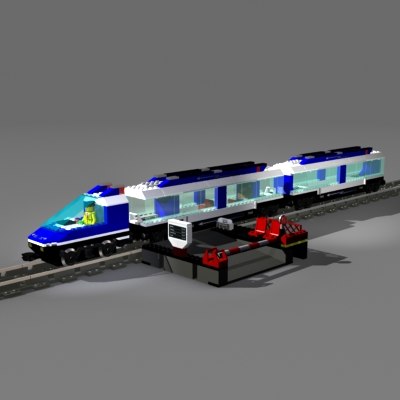 lego train 3d model