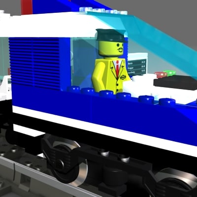 lego train 3d model