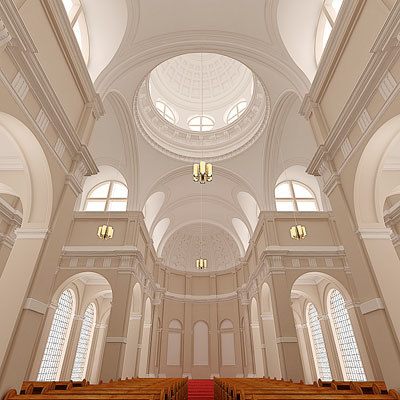 catholic church interior 3d max