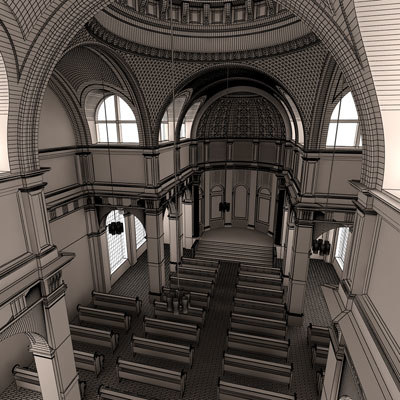 catholic church interior 3d max