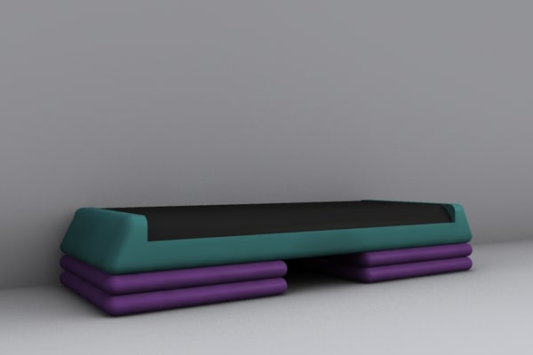 3d model of step bench