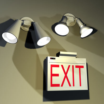 3ds max exit light fixtures 01