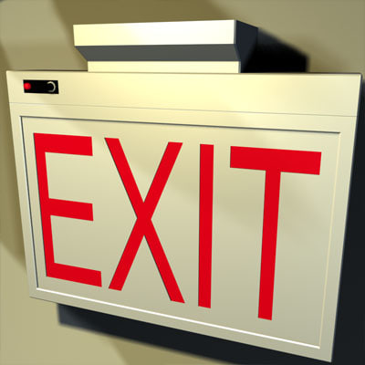 3ds max exit light fixtures 01