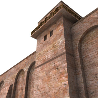 roman walls 3d model