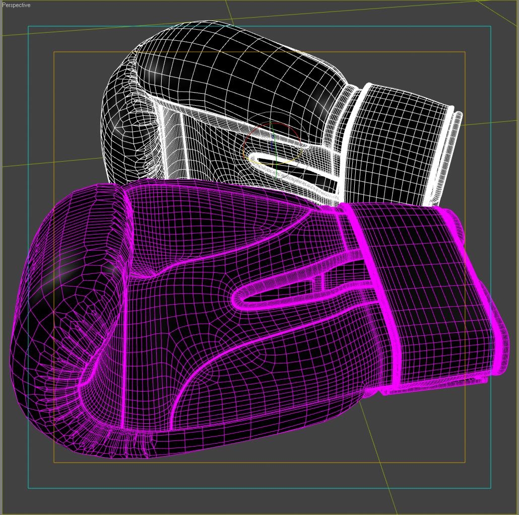 boxing gloves 3d max