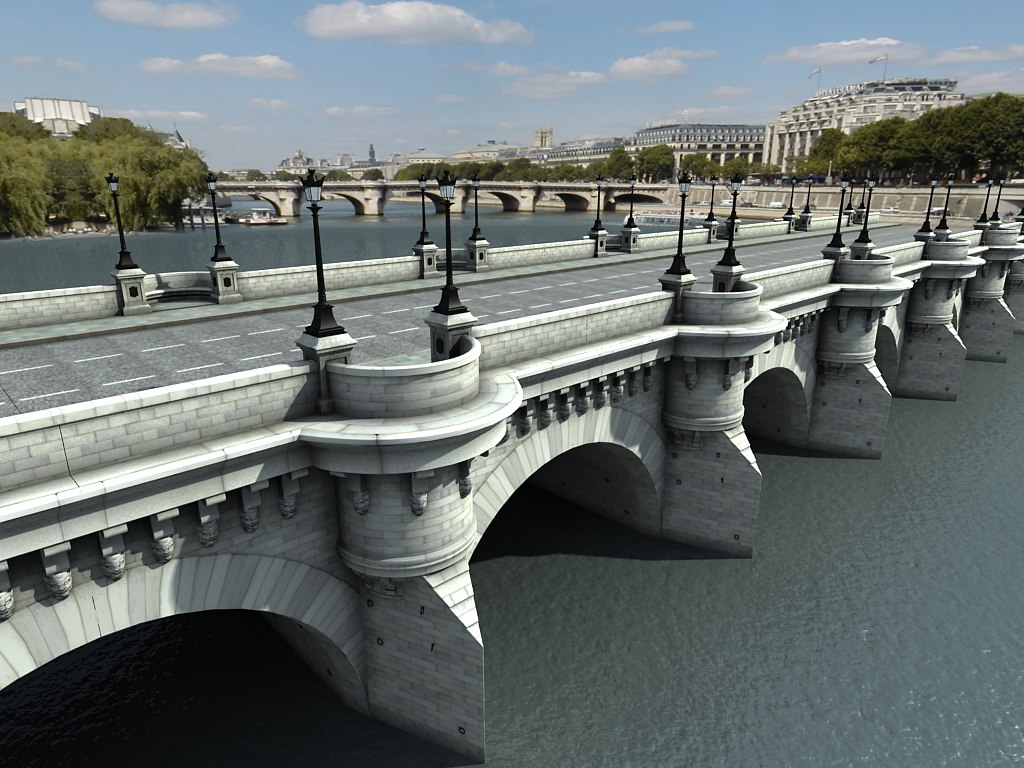 3d max pont neuf bridge