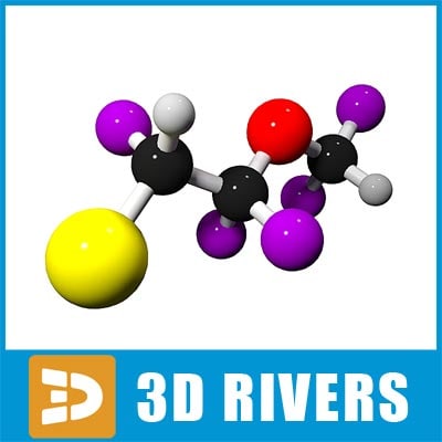 3dsmax enflurane molecule structure