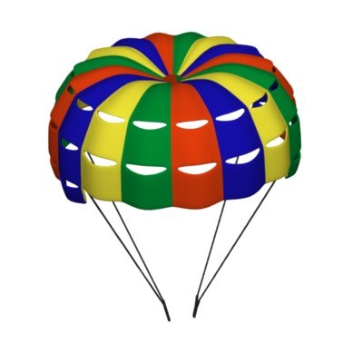 3d model of parachutes