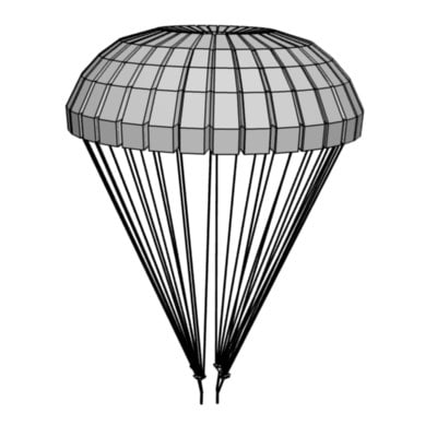 3d model of parachutes