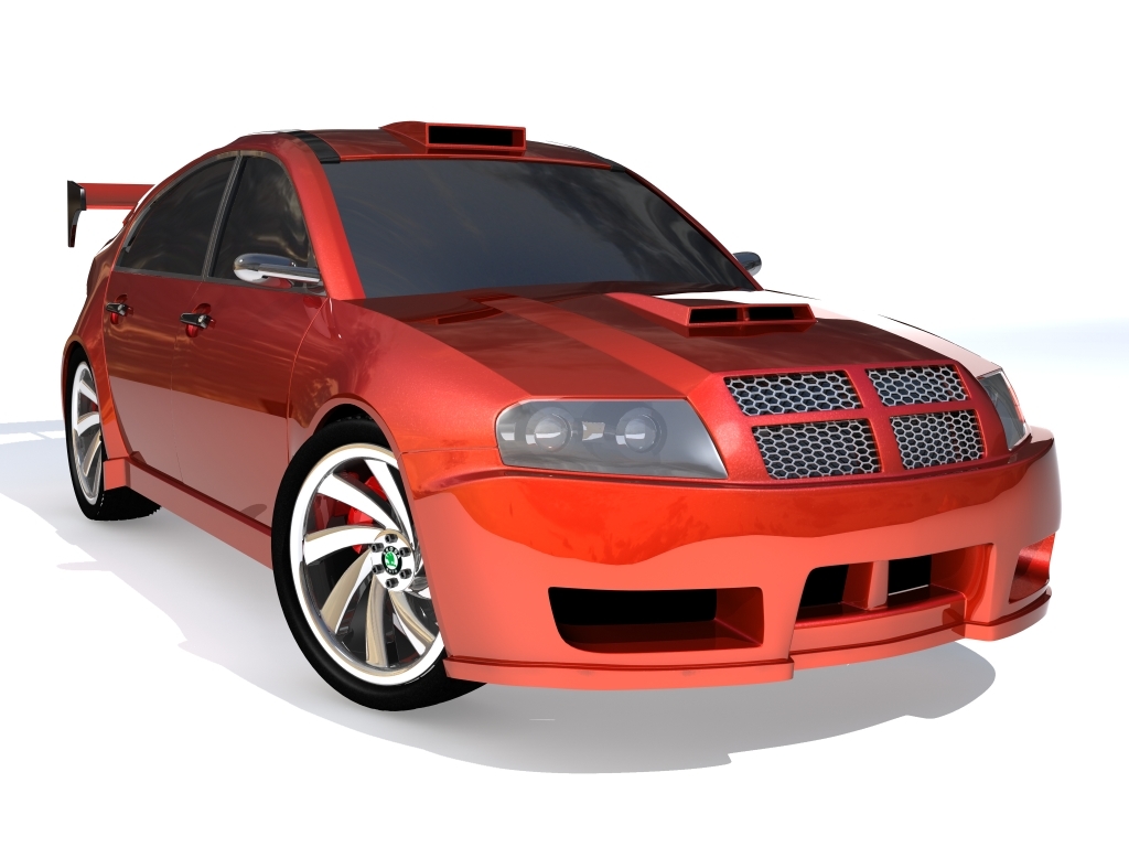 3d car skoda superb