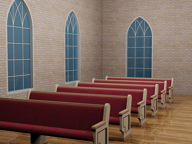 96 church pew 3d dxf