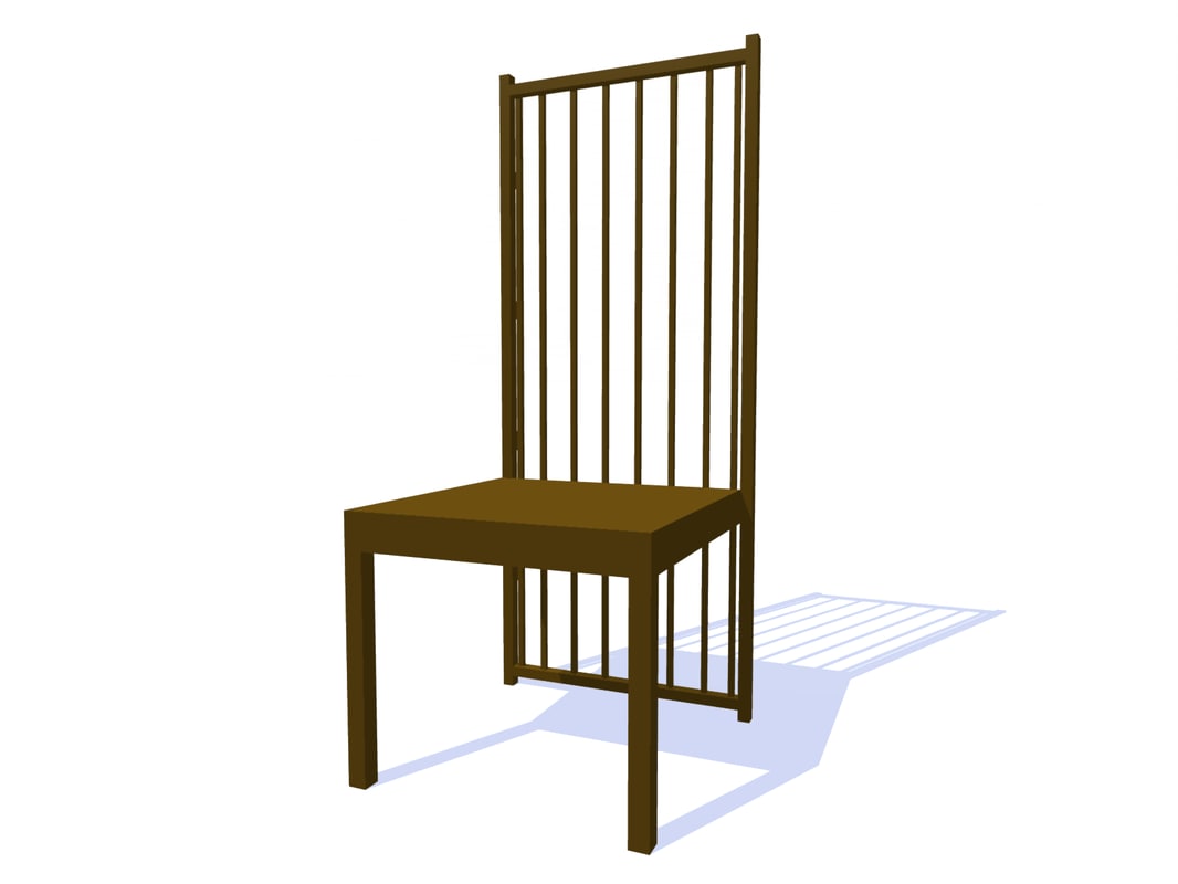 robie house chair 3d dwg