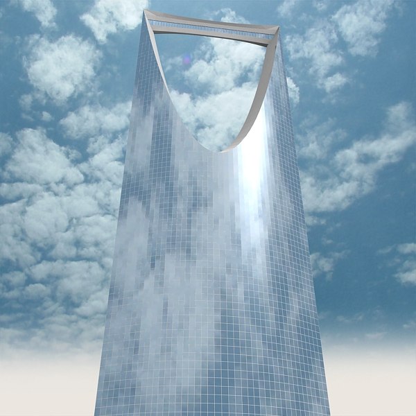 kingdom tower skyscraper 3d max