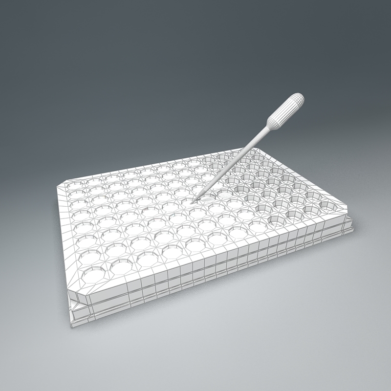 3d model medical lab plate