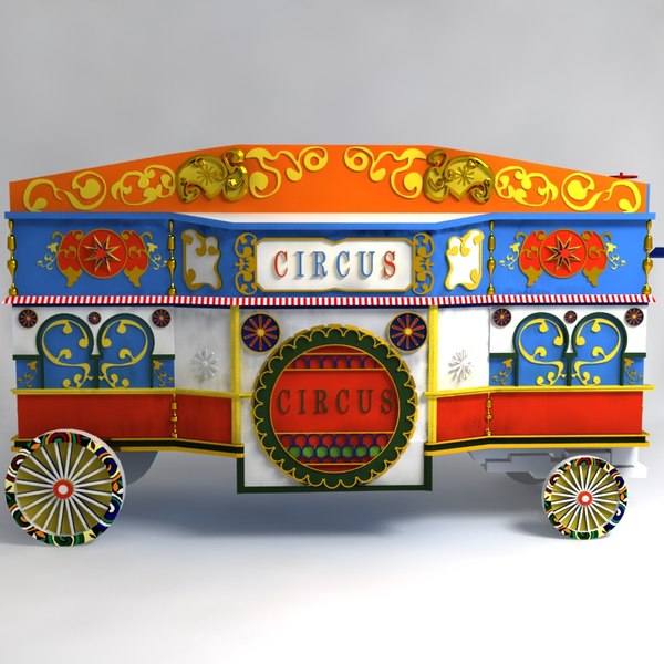 3d model circus trailer