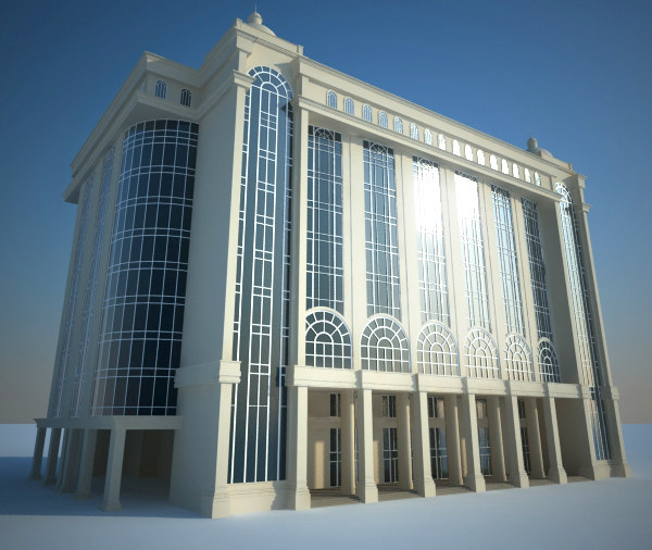 3ds max office building