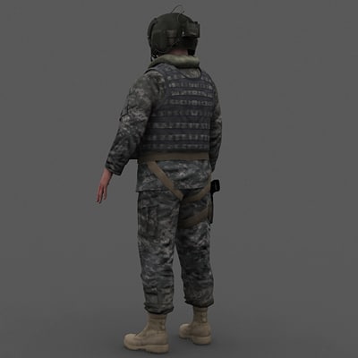 army blackhawk gunner 3d model