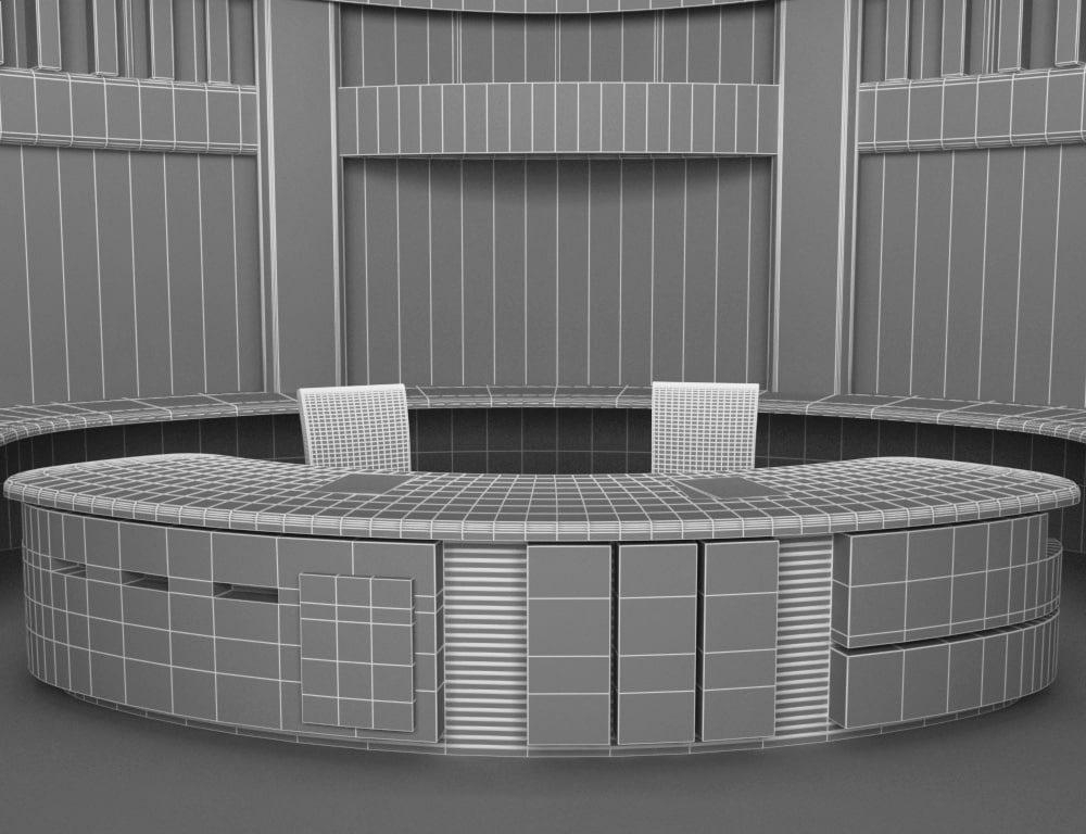 news tv studio 3d model