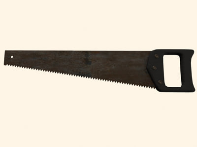 3d old wood saw model