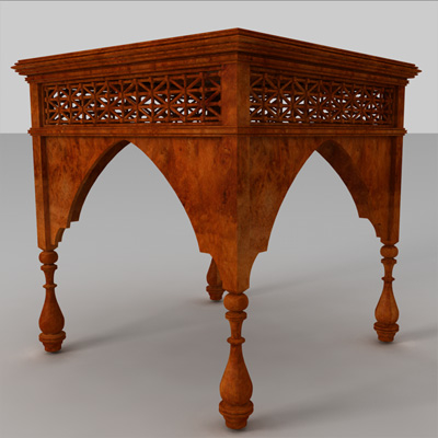3d model arabic coffee table
