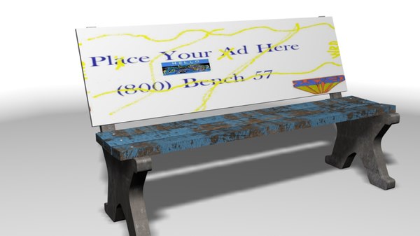 3d bus bench model