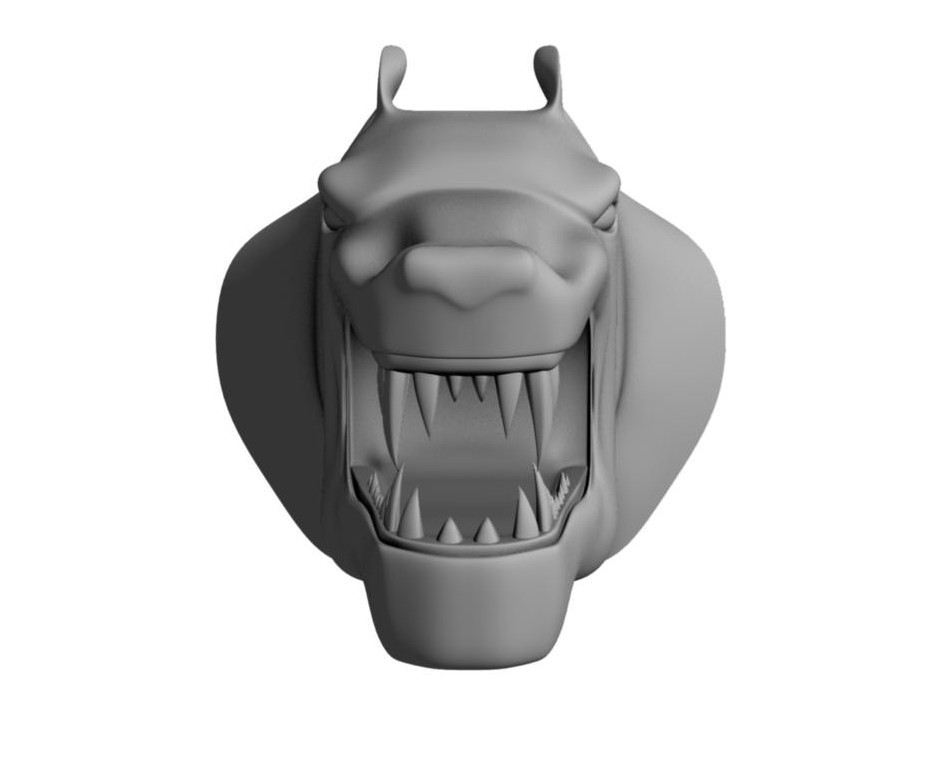 fantasy beast head 3d obj