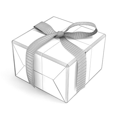 3d gift wrap model