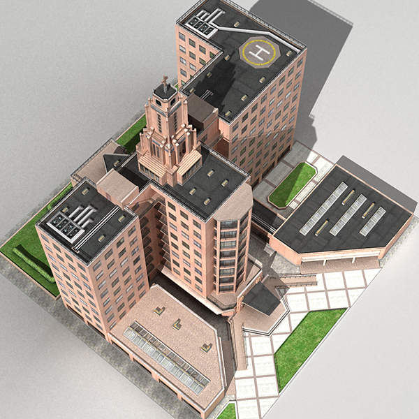 3d hospital building
