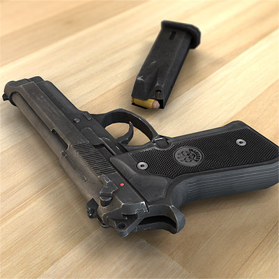 beretta 92 m9 handgun 3ds