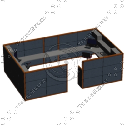bullpen cubicle 3d model