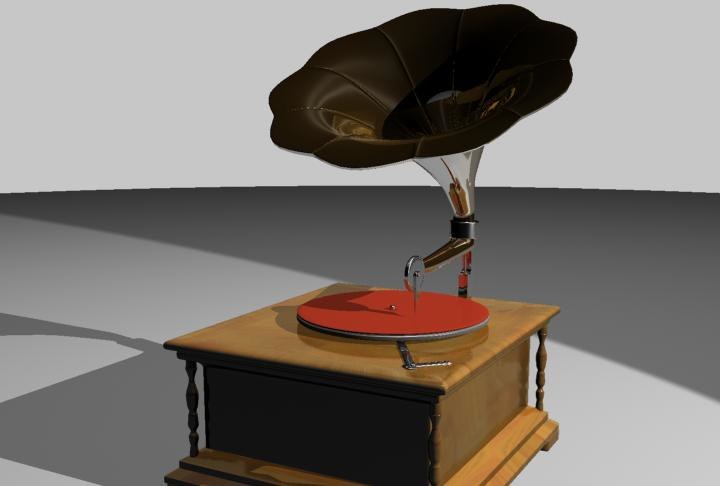3d phonograph model
