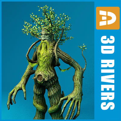 treebeard ent trees 3d model