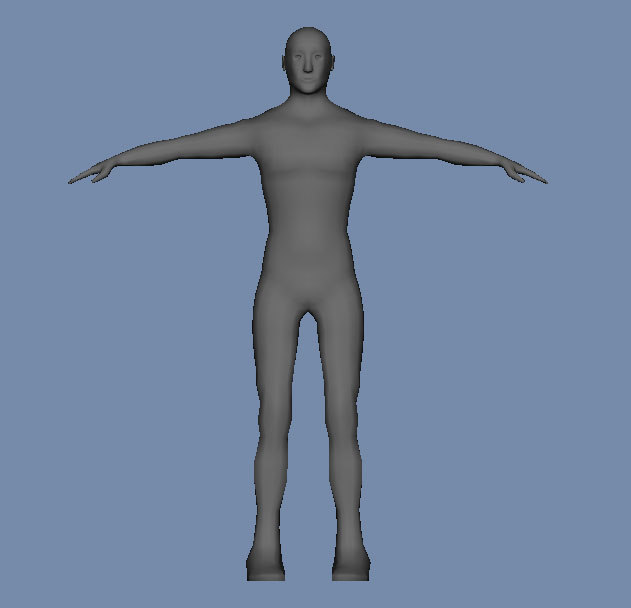 3d basic human male body