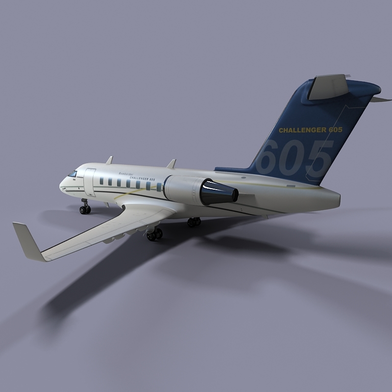 bombardier challenger 605 3d max