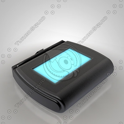 electronic signing pad 3d model