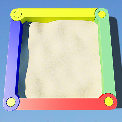 3d sandbox sand model