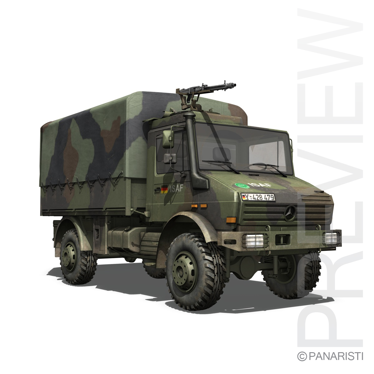 unimog trucks german mercedes 3d model