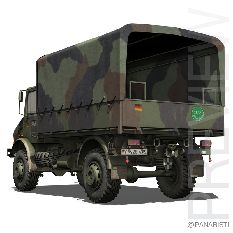 unimog trucks german mercedes 3d model
