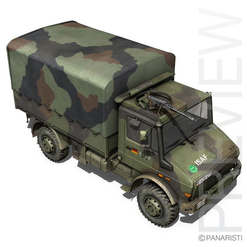 unimog trucks german mercedes 3d model