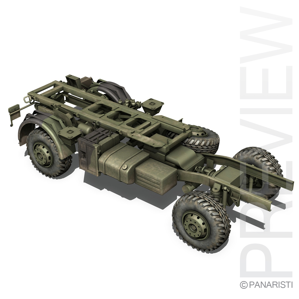 unimog trucks german mercedes 3d model