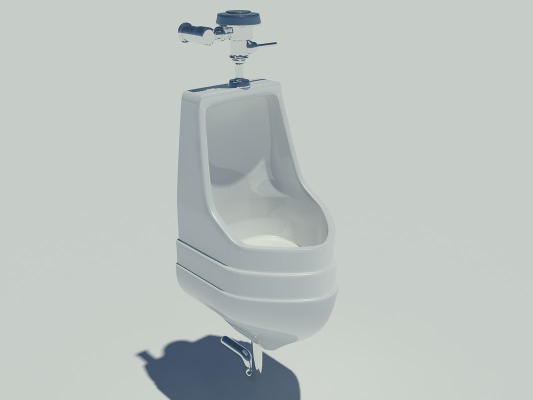 3d model bathroom urinal