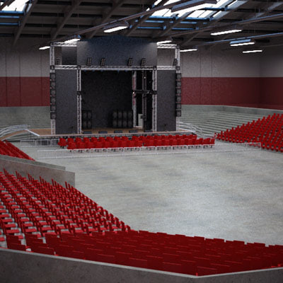 maya concert stage indoor