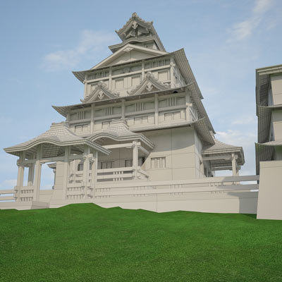 3d model japan castle