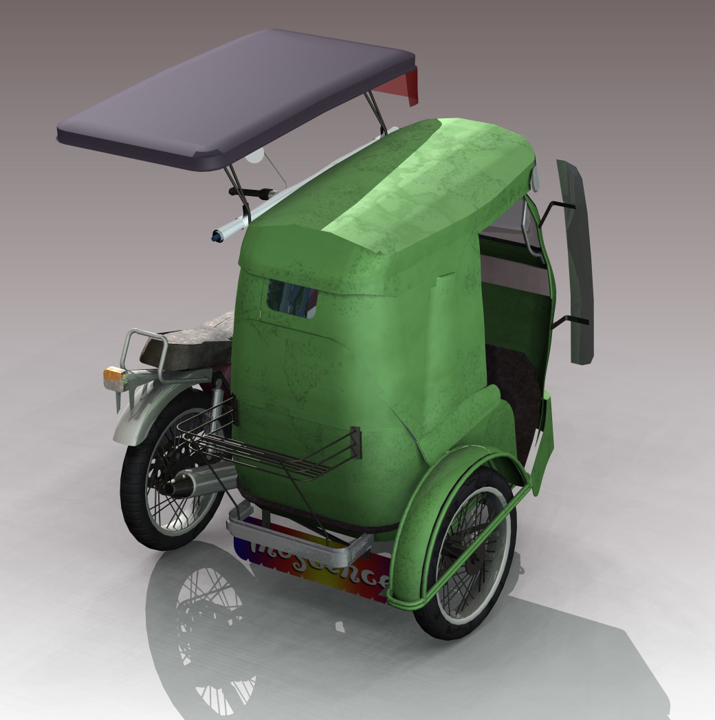 philippine tricycle 3d lwo
